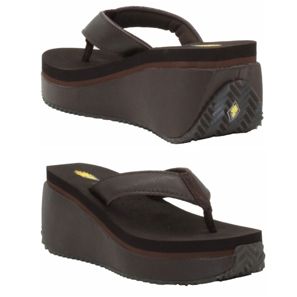 Volatile | Shoes | Volatile Frappachino Wedge Flip Flop | Poshmark